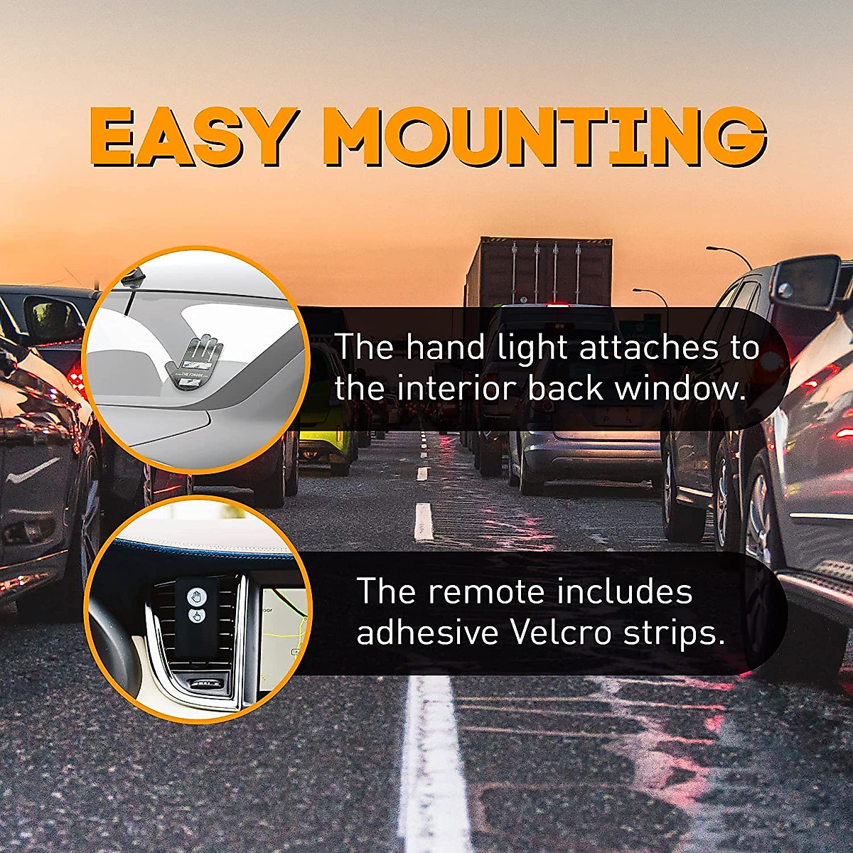 The Finger - Finger Light for Car Window, Finger Car Light, Light Up Finger for Car, Flick Hand Light Car Assesoriess for Men, Cool Car Accessories and Truck Accessories for Men