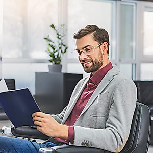 QECEPEI Half Rimless Metal Eyewear Frames Blue Light Blocking Transparent Lens Business Glasses, Shiny Silver