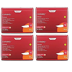 Walgreens Certainty Underpads XL X-Large 30.0ea (4pack)