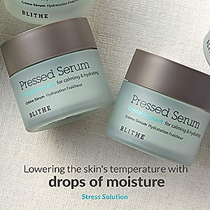 BLITHE Pressed Serum Crystal Iceplant Redness Relief Moisturizer - Hydrating Face Serum with Eucalyptus Extract, Korean Rosacea Moisturizer for Face & Oily Skin, Minimalist Kbeauty Skincare 0.74 Fl Oz