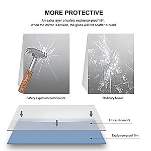 LEDLUX 24x36 Inch Black Mirror with Beveled Trim, Aluminum Frame Bathroom Vanity Mirror, Copper-Free Mirror, Rectangle Wall Mounted Mirror, Modern Rectangular Mirror Horizontal or Vertical