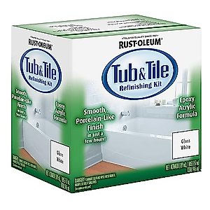 Rust-Oleum 384165 Tub And Tile Refinishing 2-Part Kit, Gloss White,White