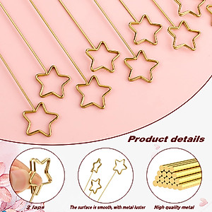 20Pcs Metal Floral Place Card Holder, Star Shape Flower Pick Clips Table Number Holders, Gold Metal Card Picture Holder Pick, Floral Gift Card Holder Clips for Wedding Party Favor