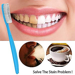 DR PEFECT Extra Hard & Firm Toothbrush BPA Free Large Long Head Whitening Teeth Pack of 4