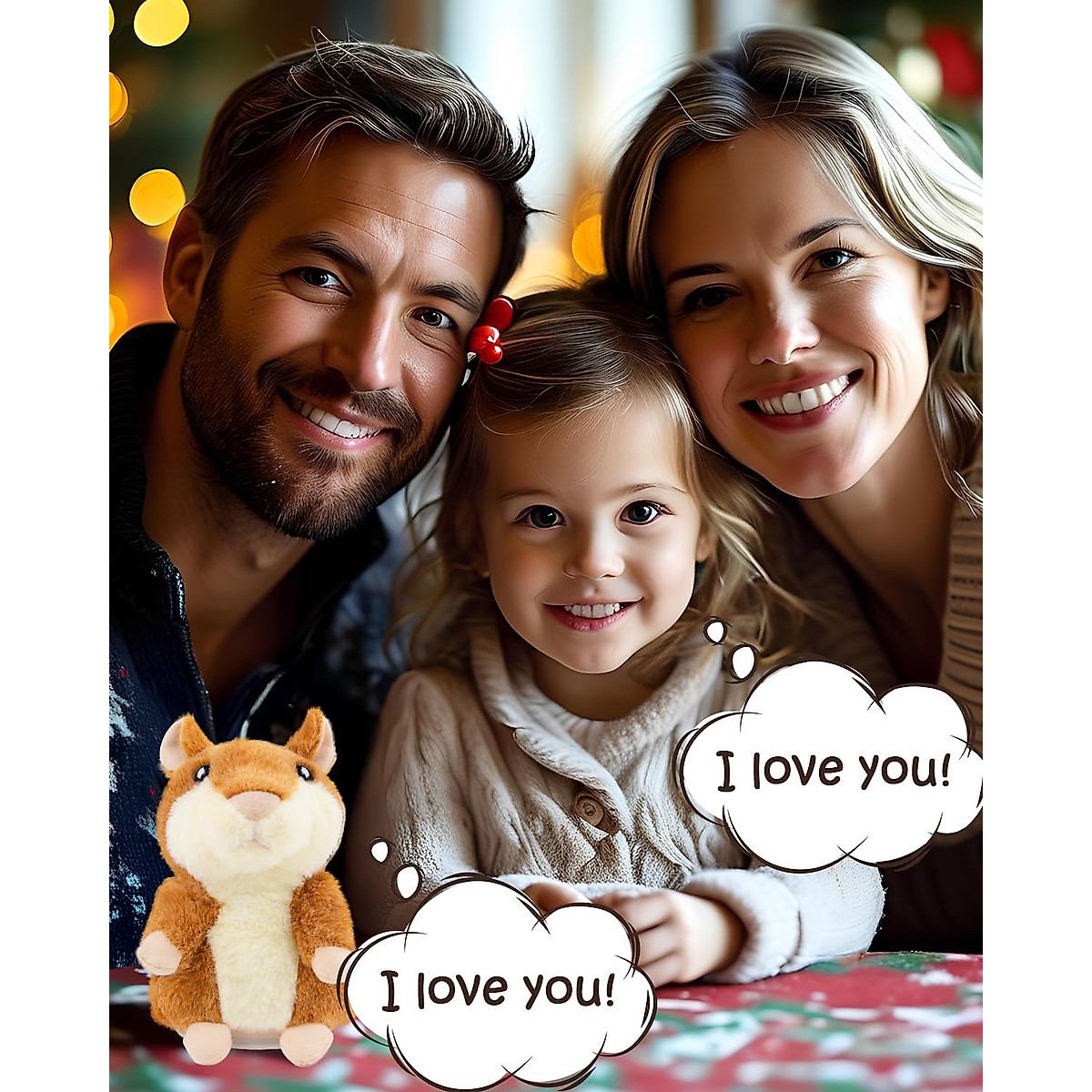 Ayeboovi Toddler Toys Talking Hamster Repeats What You Say Baby Toys Interactive Fun Toys Birthday Gift for Kids Stocking Stuffers for 3 4 5+ Year Old Girls Boys