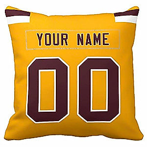 Throw Pillow 2 Packs Custom Any Name and Number for Men Youth Boy Gift