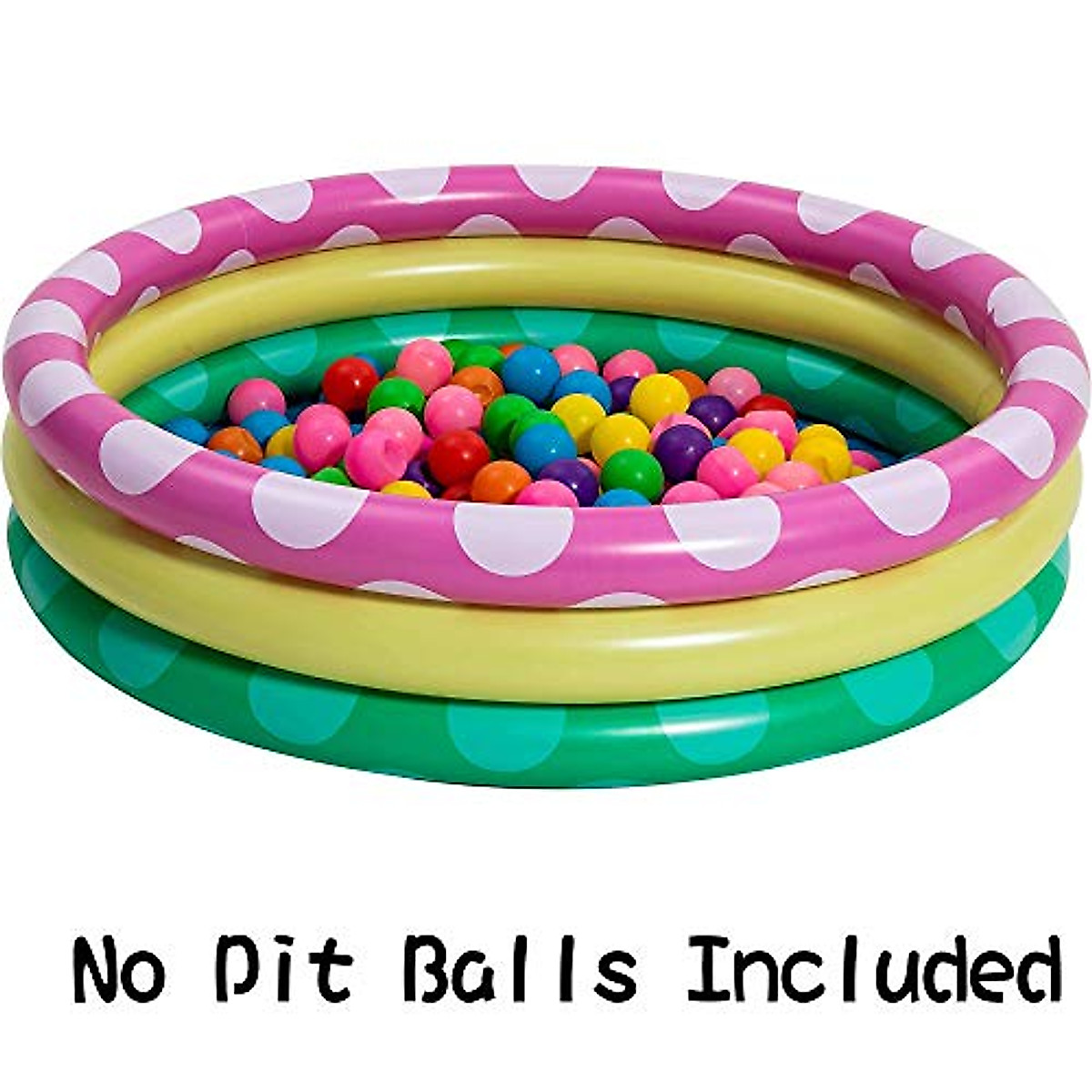 2 Pack 45'' Multicolor Pattern Inflatable Baby Swimming Pool Set, Toddler Water Pool Pit Ball Pool Blow up Kiddie Pool for Summer Fun Garden Backyard Outdoor (45’’ 10’’)