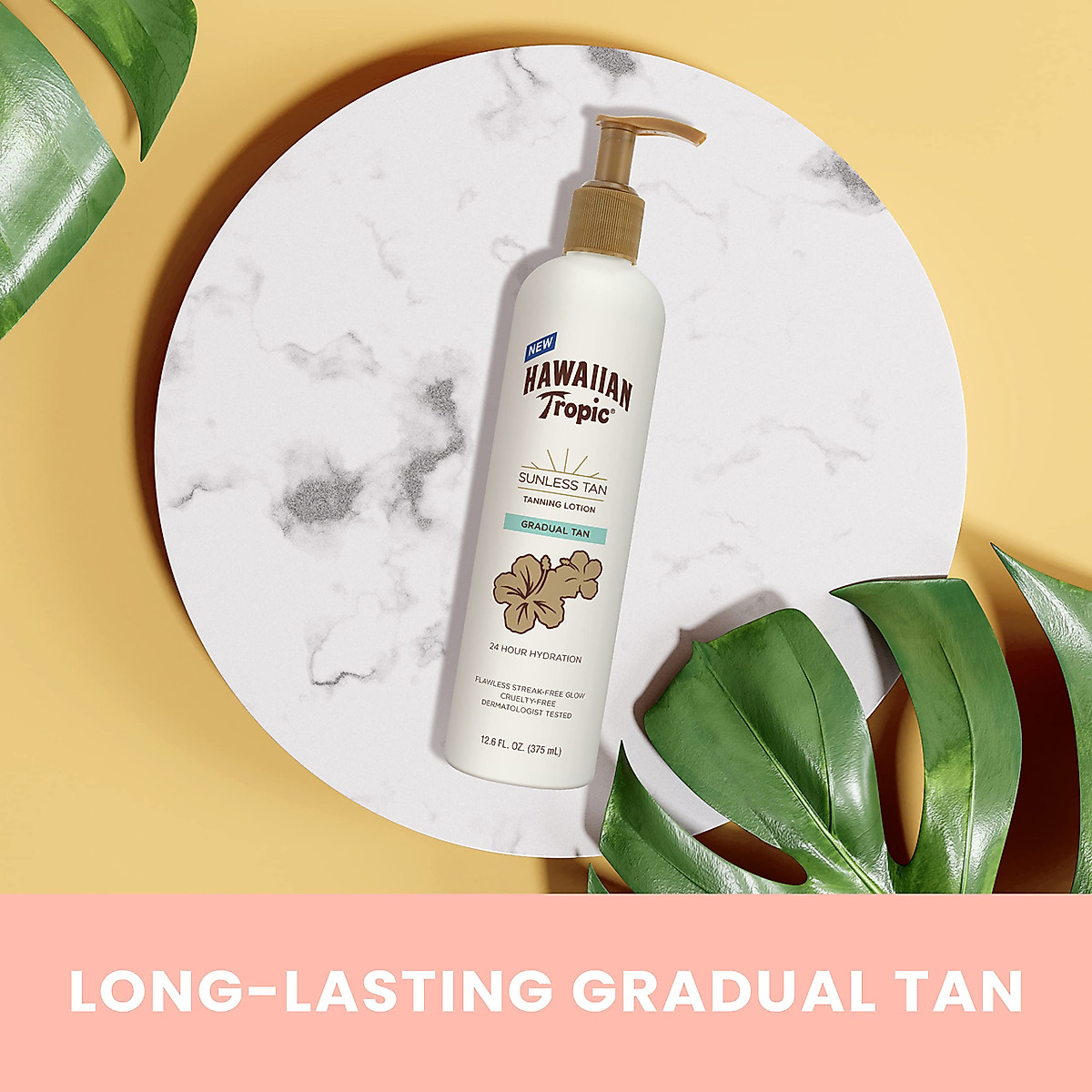 Hawaiian Tropic Sunless Tan Gradual Tanning Lotion, 12.6oz | Gradual Tan Self Tanning Lotion, Sunless Tanner, Hawaiian Tropic Tanning Lotion, 12.6oz