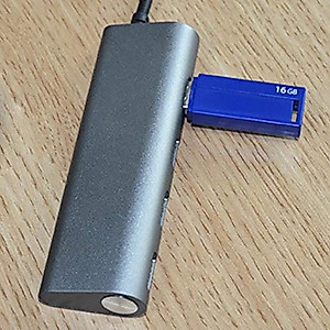 GPPZM 4-Port USB 3.0 Aluminum Alloy Hub Multi-Function High Speed Adapter for Laptop