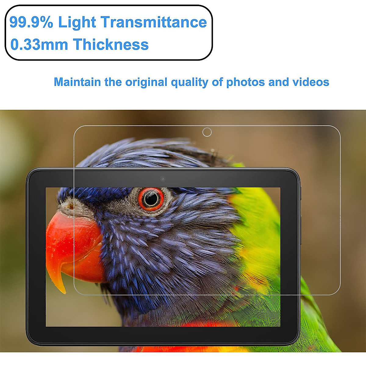 KXOYJAD 2 Pack Screen Protector for 7 2022 Kids 7” Tablet, Tempered Glass Film