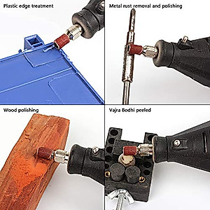 KALIM 132Pcs Sanding Drum Set, 120 Grit Sanding Sleeves with Drum Mandrels, 40Pcs Each Size Drum Sander for Dremel Rotary Tool - 1/4'', 3/8'', 1/2''