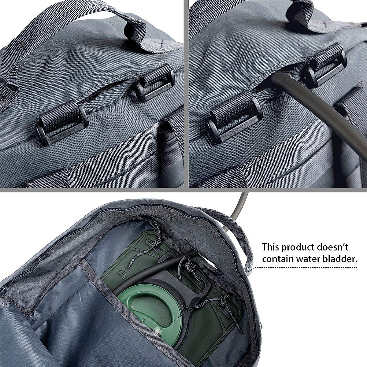 EXCELLENT ELITE SPANKER Outdoor Hydration Backpack Bundle Packs Water Bladder Carrier for 3L Water Bladder(Grey)