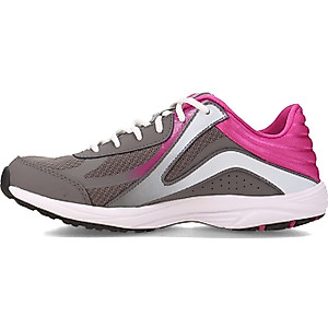 Ryka Women's Dash Pro Walking Shoe Grey/Pink 9 M