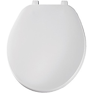 BEMIS 70 000 Toilet Seat, ROUND, Plastic, White