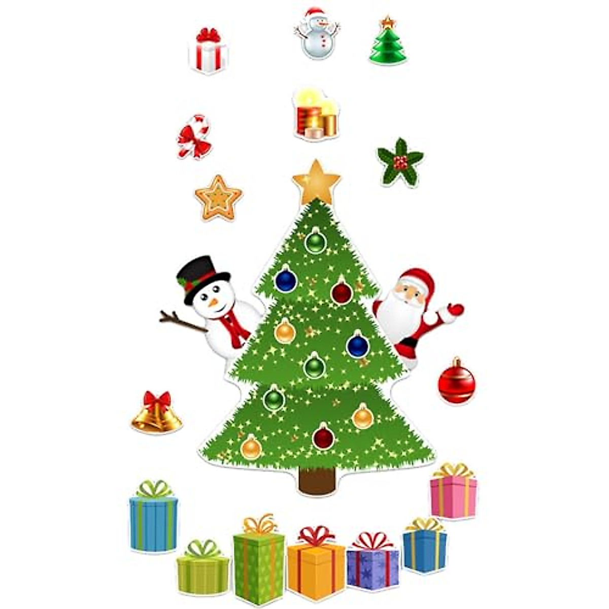 IAMAGOODLADY Christmas Decorations,Christmas Car Refrigerator Decorations Reflective Santa Deer Magnet Ornaments Xmas New Year Holiday Home Decor Flash Deals of The Day