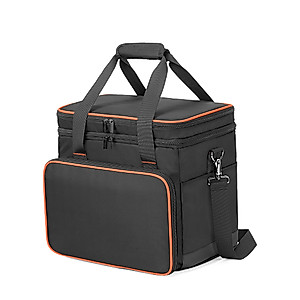 Trunab Double-Layer Carrying Case Compatible with Jackery Portable Power Station Explorer 1000, Battery Case with Waterproof Bottom and Upper Compartment for Charging Accessories