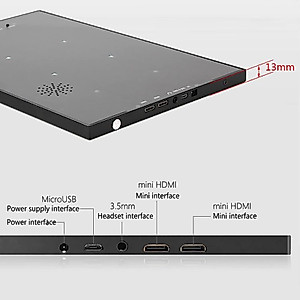 Portable Monitor, 13.3inch FHD 1080P Portable Laptop Monitor HDMI Gaming Monitor OTG & Dual Speakers, External HDR Computer Display