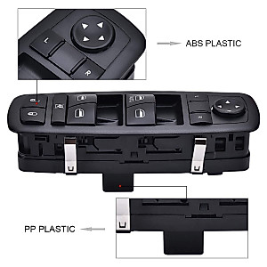 SYKRSS Master Power Window Switch Front Left Driver Side Compatible with 2009 2010 Dodge Journey 2008-2012 Jeep Liberty 2008-2012 Dodge Nitro Replaces 4602632AC