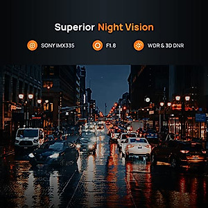 70mai True 2.7K 1944P Ultra Full HD with Optional Rear Dash Cam Pro Plus+ A500S, Sony IMX335,Built in WiFi GPS Smart Dash Camera for Cars, ADAS,2'' IPS LCD Screen, 140° FOV, WDR, Night Vision