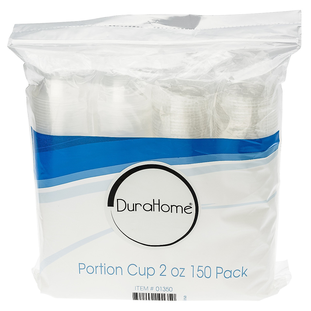 DuraHome Plastic Portion Cups with Lids 2 oz. Pack of 150 Leakproof Jello Shot Cup Mini Containers for Salad Dressing Sauce Condiment Snack Souffle and Salsa, Disposable