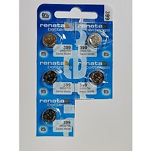 Renata Batteries 399 Silver Oxide Battery (5 Pack)