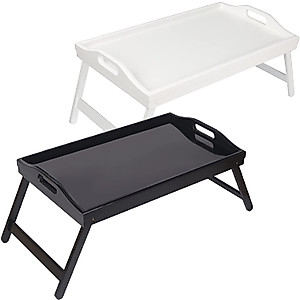 Bed Tray Folding Legs with Handles Breakfast Food Tray Table for Sofa Eating