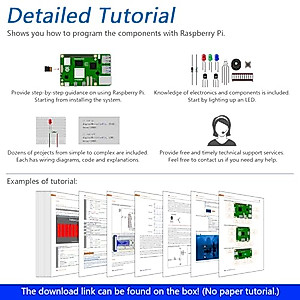 Freenove Basic Starter Kit for Raspberry Pi 5 4 B 3 B+ 400 Zero 2 W, 383-Page Detailed Tutorial, Python C Java Scratch Processing Code, 146 Items, 48 Projects (Raspberry Pi NOT Included)