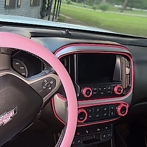 TIKUN TECH Pink Car Interior Decorative Molding Door Panel Gap Trim Strip (23Ft)