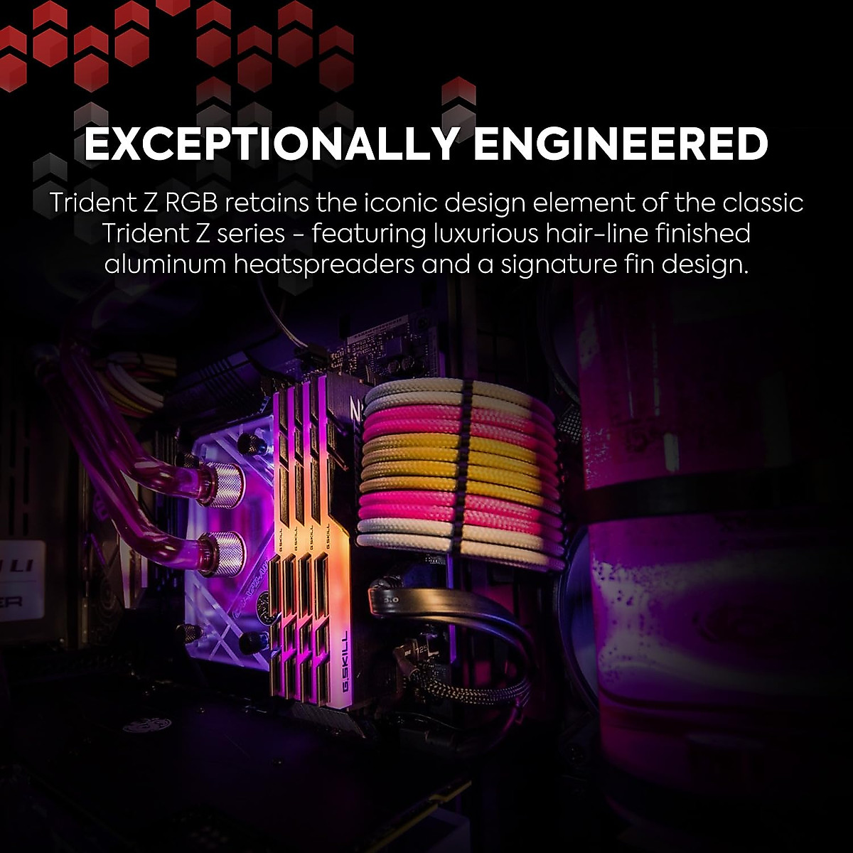 G.SKILL Trident Z RGB Series (Intel XMP) DDR4 RAM 32GB (2x16GB) 3600MT/s CL18-22-22-42 1.35V Desktop Computer Memory UDIMM (F4-3600C18D-32GTZR)