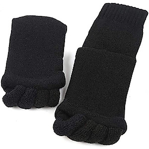 AIBEARTY 1 Pair Yoga Sport Gym Five Toe Separator Socks Foot Alignment Pain Massage Socks,Prevent Foot Cramps