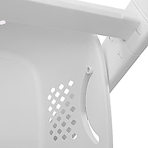 2-Tier Plastic Laundry Basket Laundry Hamper, Clothes Hamper with a thickened handle Shelf + Wheels ​Clothes Hamper Stands Up Well,Scope Of Application Bedroom/Balcony/Laundry Table(Off-White