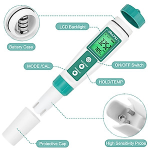 ORAPXI Salt Water Pool Tester Professional Salinity Meter for Sodium Chloride Swimming Pool and Spa Salt Tester Range 0-9000ppm