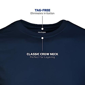 Gildan Men's Crew T-Shirts, Multipack, Style G1100, Navy/Charcoal/Cardinal Red (5-Pack), 2X-Large