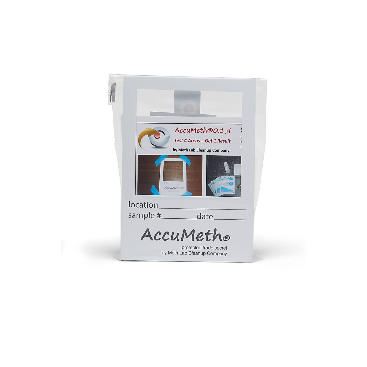 AccuMeth0.1,4-Part Methamphetamine Residue Detection Test Kit for Homes | 0.1 µg/100cm2 Legal Standard (Pack of 1)