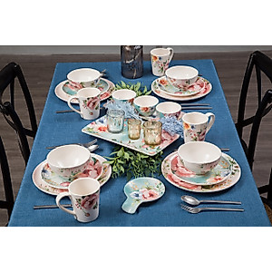 Bico Margret's Garden Ceramic Spoon Rest, House Warming Gift, Dishwasher Safe