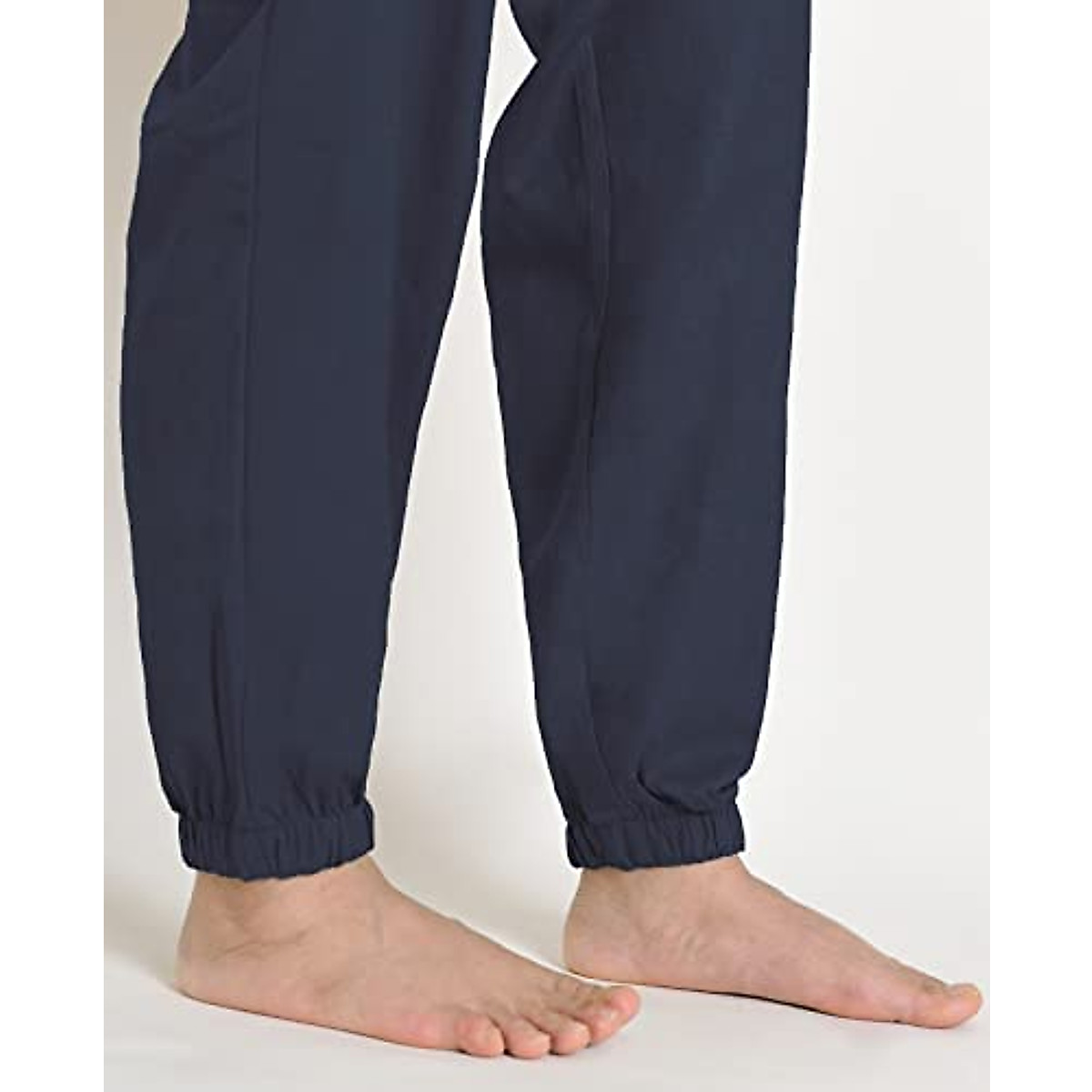 Weintee Women's Linen Joggers with Pockets 2X Navy