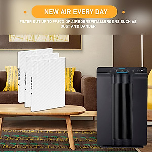 Allisfresh 116130 True HEPA Replacement Filter H Compatible with Winix 5500-2 Air Cleaner Purifier and Models AM80, 3 Pack HEPA Filter only
