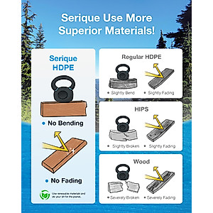 Serique Folding Adirondack Chair, Patio Chair Wood Texture, Outdoor Chair Weather Resistant, Lawn Chair with Cup Holder, Fire Pit Chair for Deck, Outdoor, Porch, Backyard, Garden (Teak)