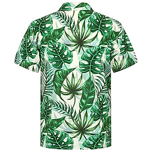 APTRO Men's Hawaiian Shirt Relaxed Fit Casual Short Sleeve Shirts HWS032 L