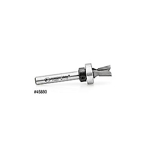 Amana Tool - 45884 Carbide Tipped Keller Dovetail 7 Deg x 5/8 Dia x 1" x 3/8 Shank wit