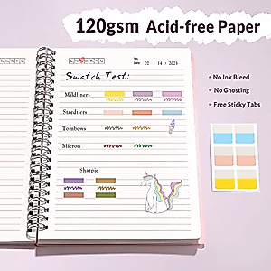 Annecy 3 Pack Lined Spiral Notebooks - A5 Lined Journals with 120gsm Thick College Ruled Paper 80 Sheets/160 Pages 5.9 x 8.3 inches - Journals for Writing/Drawing/Study and Notes