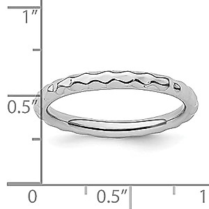 925 Sterling Silver Hammered Stackable Ring Textured Fine Jewelry For Women Gifts For Her