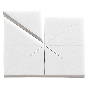 RUCCI Latex-Free Hypoallergenic Nonporous Wedges Oil Resistant For all Skin Types, 32Count, white