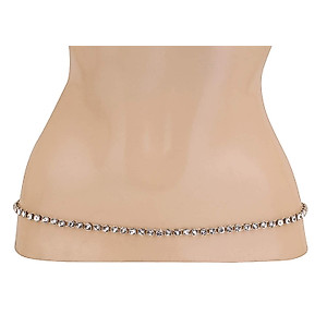 Jwellmart Indian Oxidized Silver CZ Stone Studded Saree Belt/Kamarbandh/Waist Belt