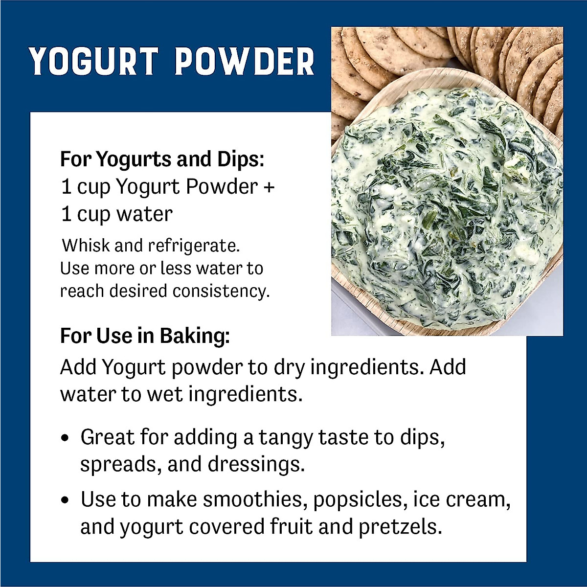 Judee’s Yogurt Powder 1.5lb (24oz) - 100% Non-GMO, rBST Hormone-Free - Gluten-Free & Nut-Free - Made from Real Dairy - Made in USA - Make Homemade Yogurt and Tangy Dips, Dressings, and Toppings