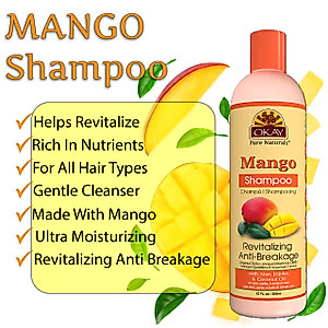 OKAY MANGO REVITALIZING ANTI BREAKAGE SHAMPOO 12oz / 355ml