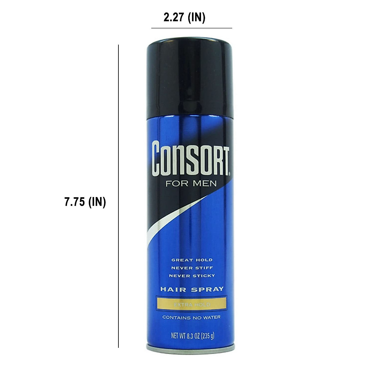 Consort Extra Hold Unscented Aerosol Hair Spray for Men, 8.3 oz – The Ultimate Mens Hairspray for Thin Hair and Mens Grooming Needs, Dry Look Styling