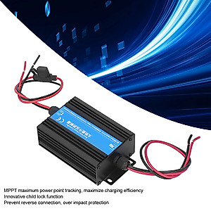 300W LED Boost MPPT Solar Charge Controller, 24V 36V 48V 60V 72V Solar Boost Charge Controller for Electric Vehicle, Solar Panel Battery Regulator for Lead Acid, Lithium Batteries