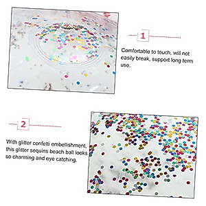 BESTOYARD 1 Set Inflatable Beach Ball Pool Ball Beach Pool Toys Ball inflator Summer Toys Beach Balls in Bulk Beach Toy Inflatable Glitter Ball Water Inflatable Ball Funny Beach Ball