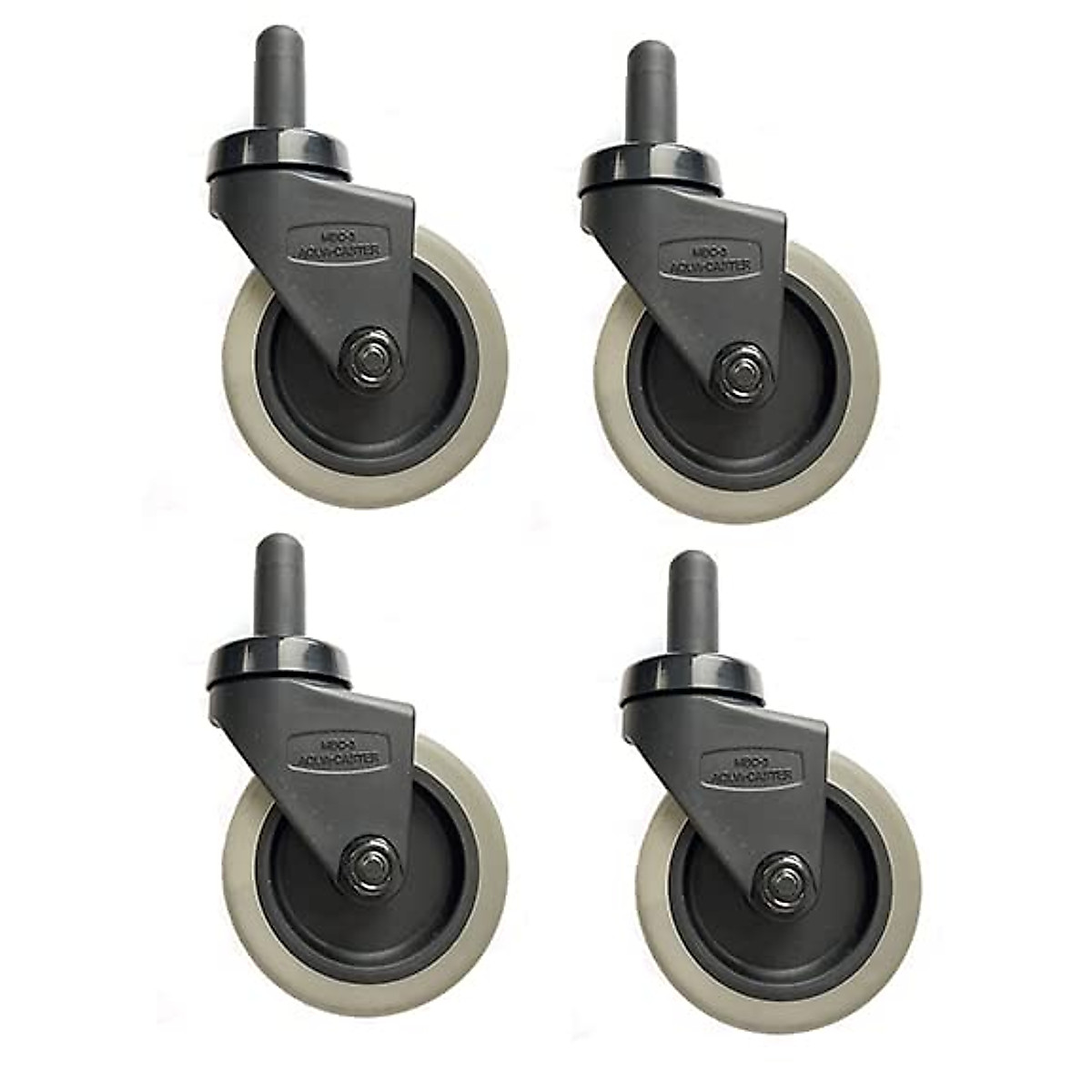 Replacement Casters Compatible with Rubbermaid WaveBrake Mop Bucket Casters - 3" Non-Marking Wheels Set of 4
